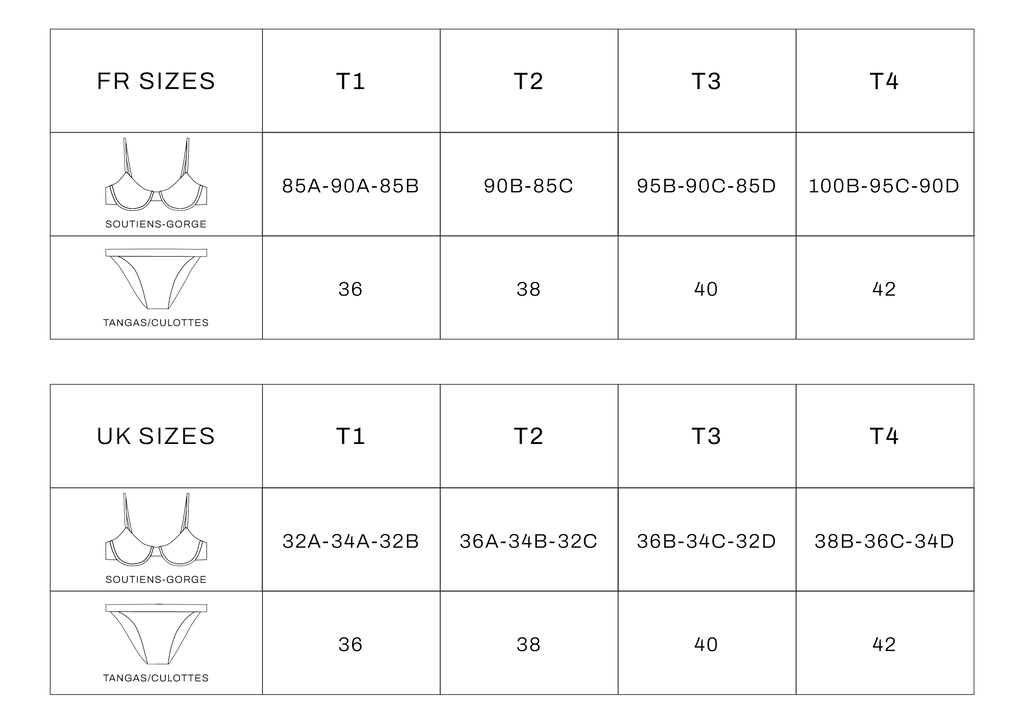 Réelle Paris - Guide de tailles